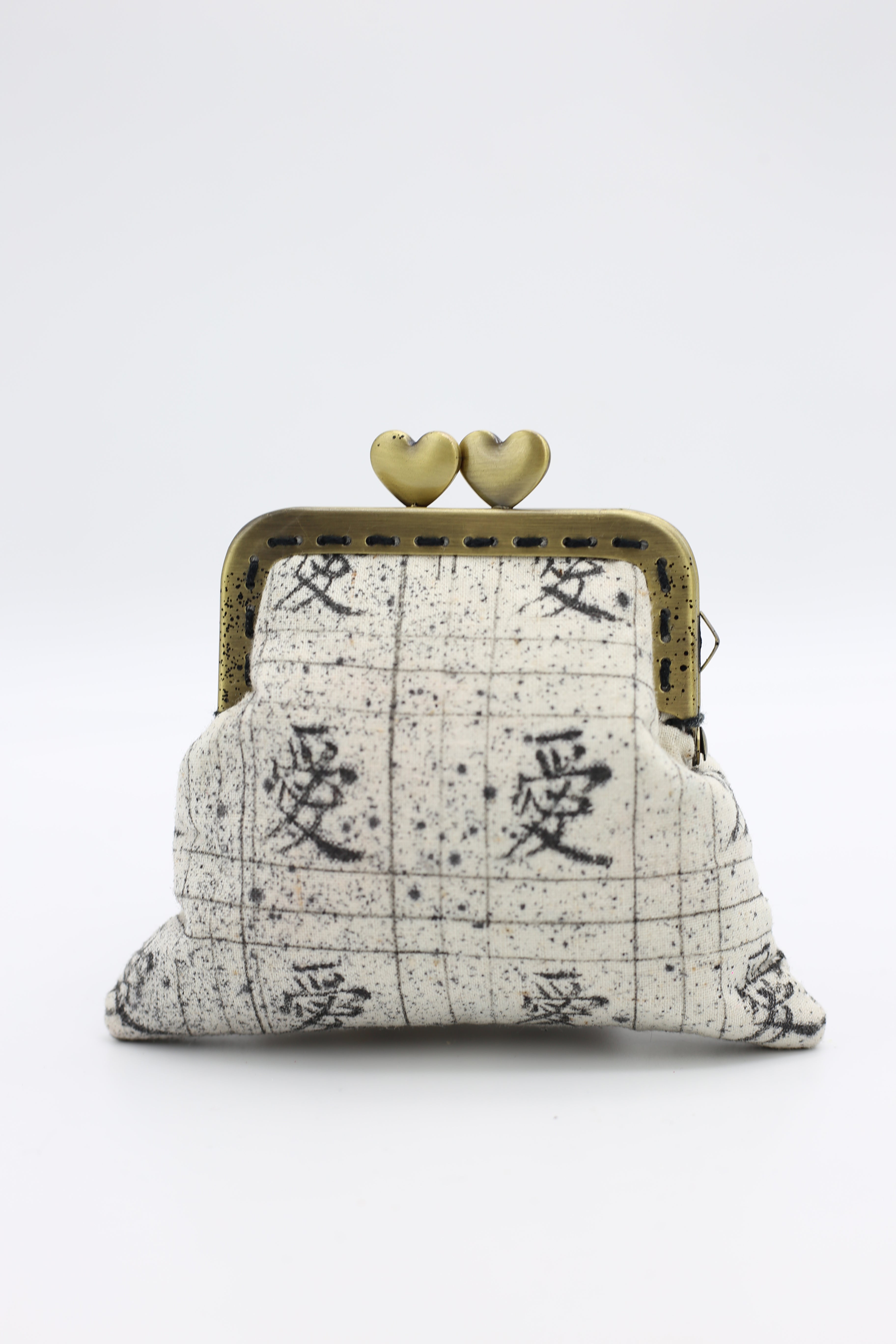 Hand Calligraphed Love in Chinese on Recycled Fabric Purse – Jianhui London