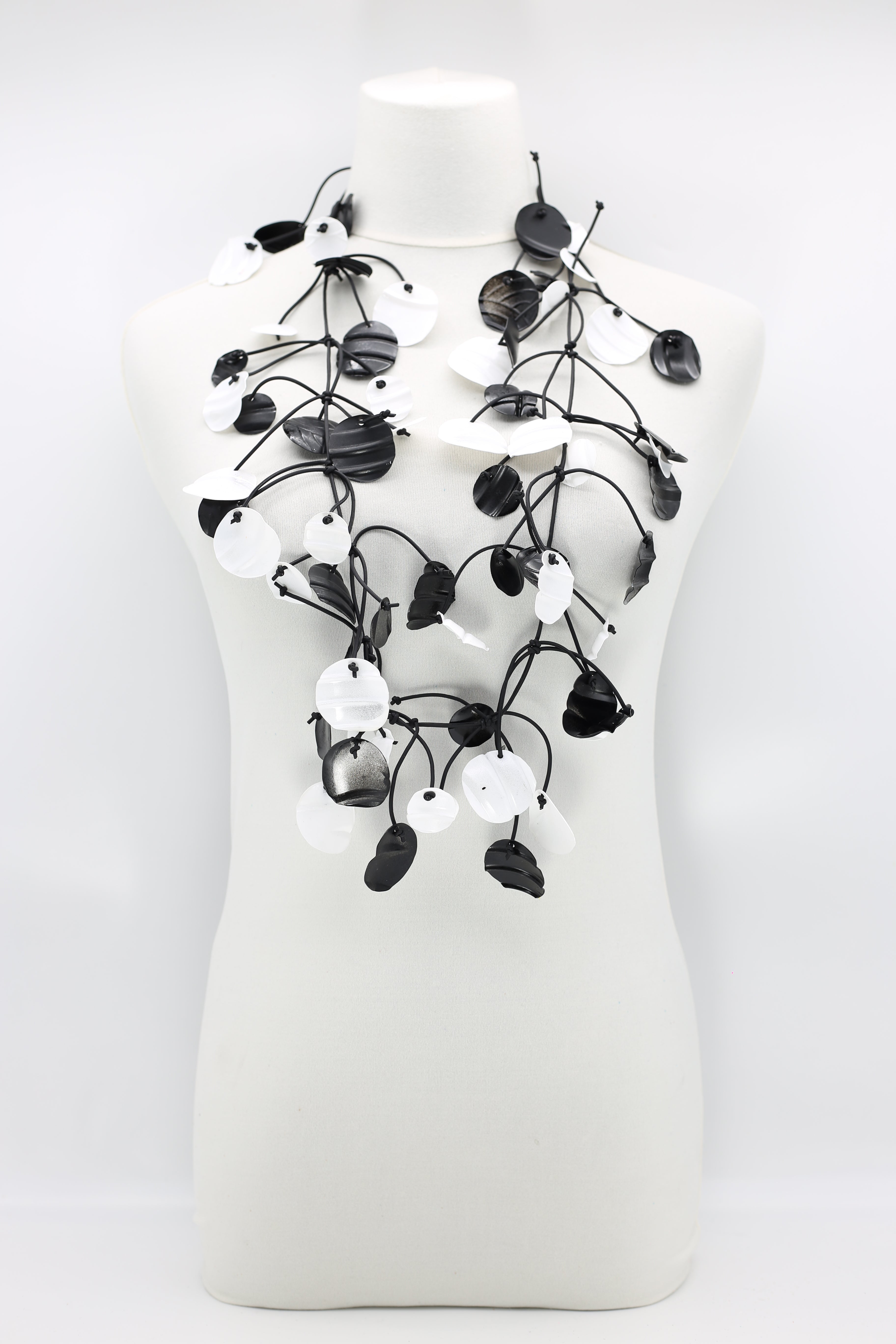 Aqua Water Lily Leaf Necklaces - Hand-painted - Long – Jianhui London