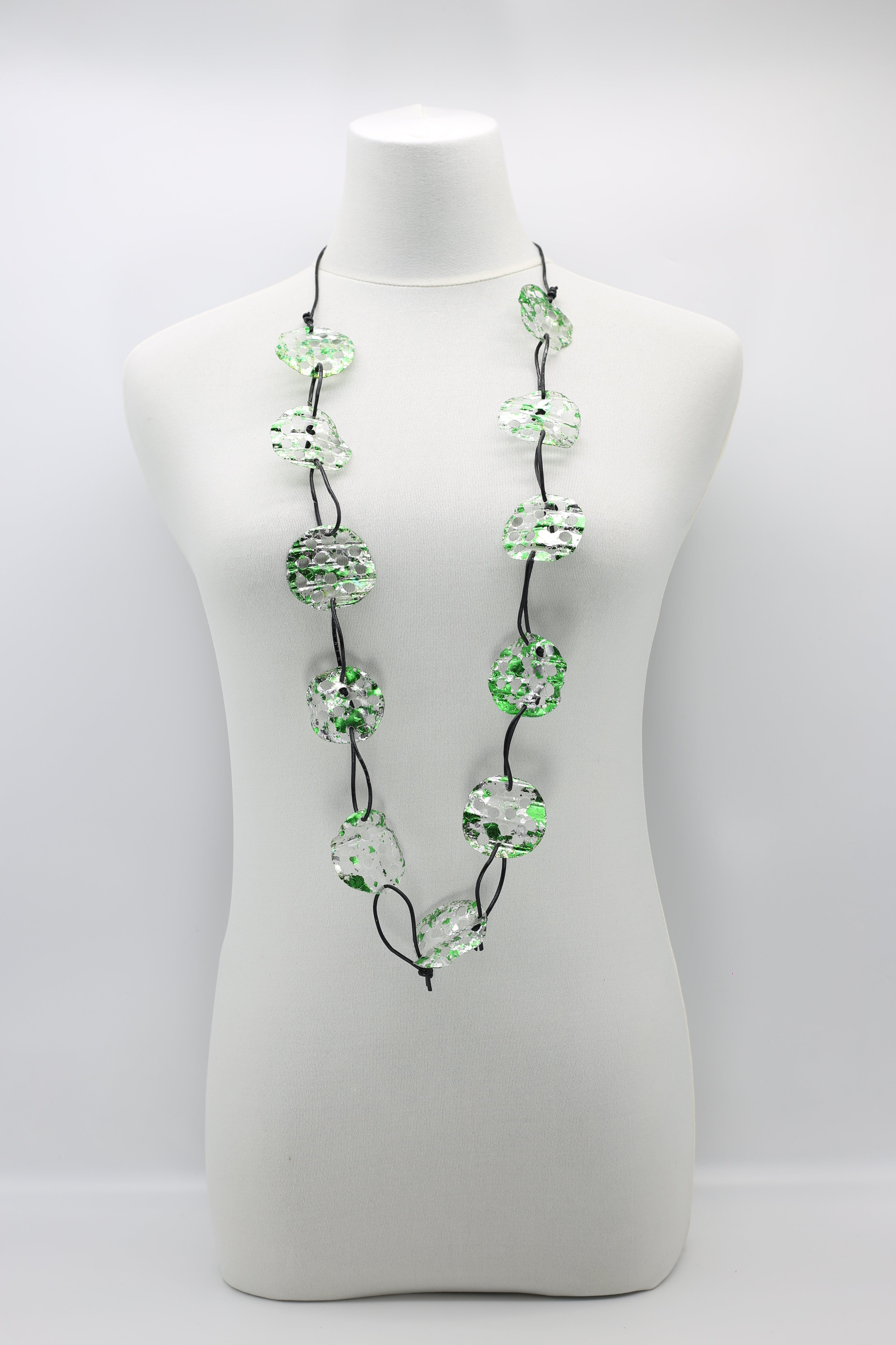 Aqua Lotus Root Necklace - Hand-gilded -Large – Jianhui London