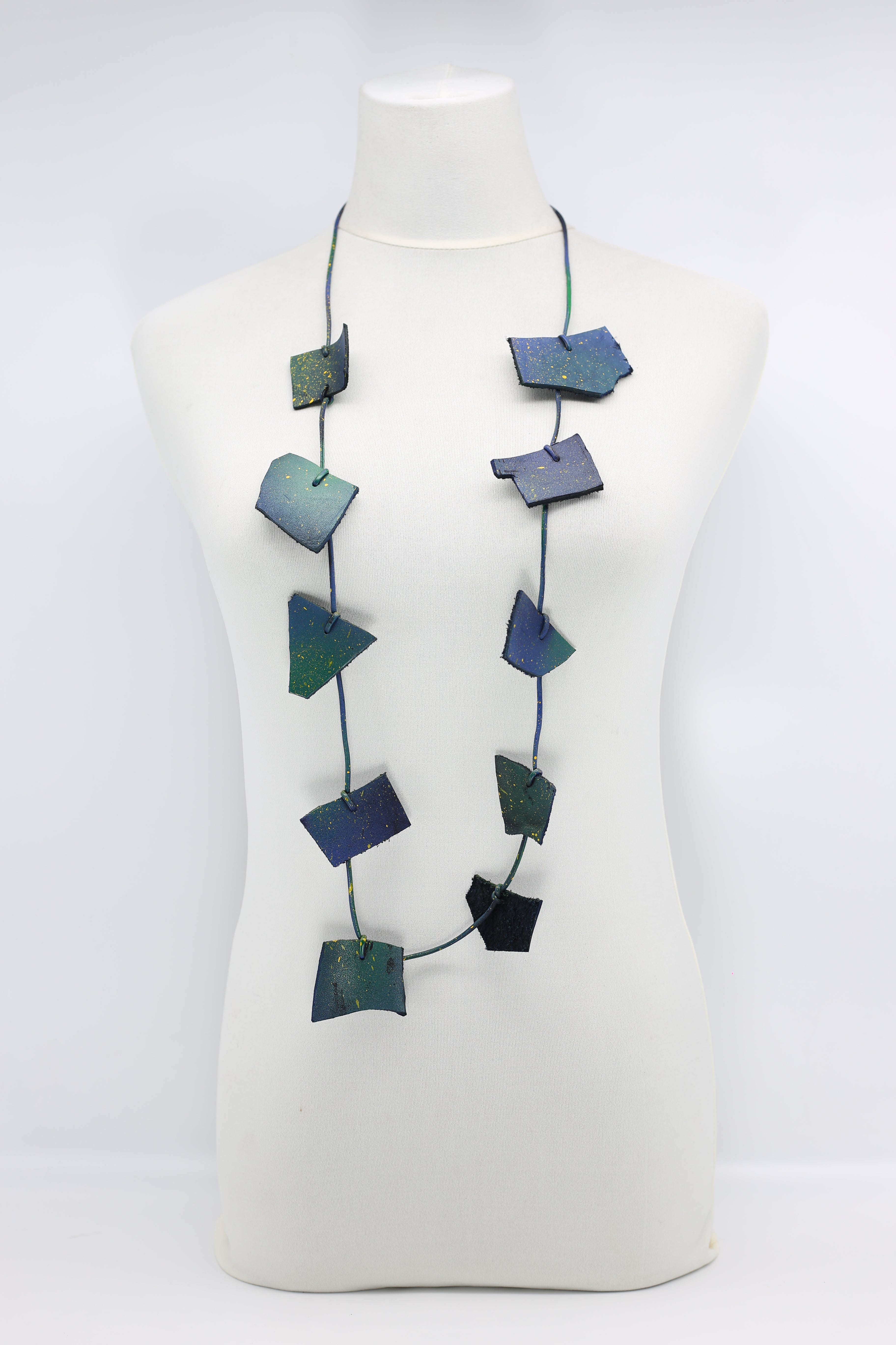 Recycled Leather Irregular Shapes Necklace – Jianhui London