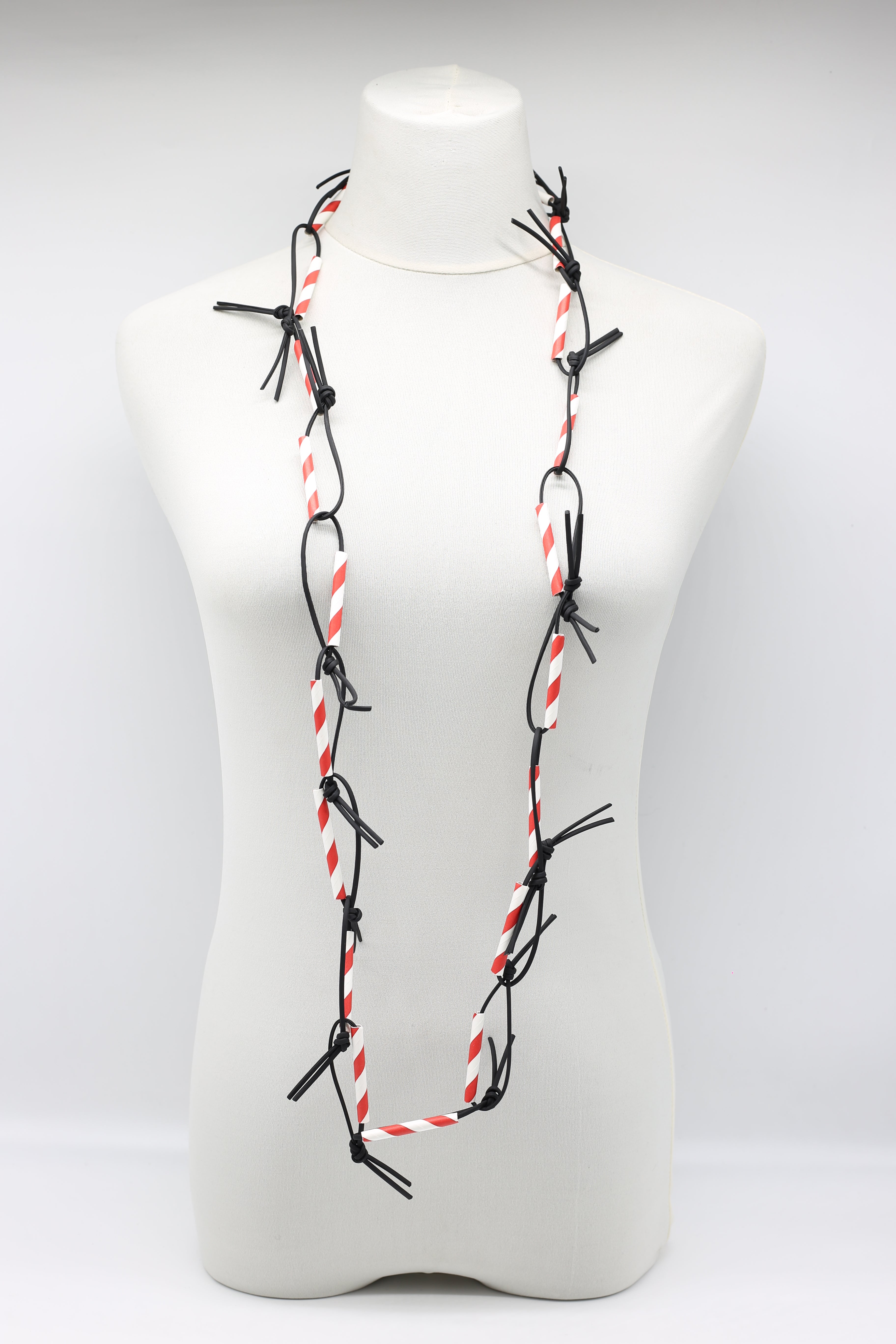 Seaside Stripe Paper Straw Chain Necklaces – Jianhui London
